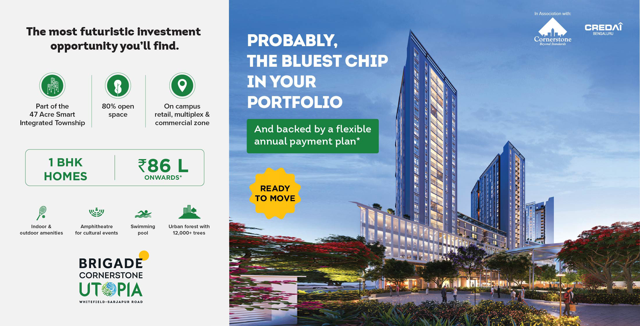 Brigade Cornerstone Utopia - Studio, 1, 2 & 3 BHK Premium Apartments on ...